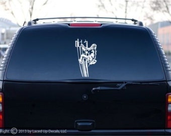 Ironworker Climbing Ibeam Vinyl Decal © Laced up Decals | Etsy
