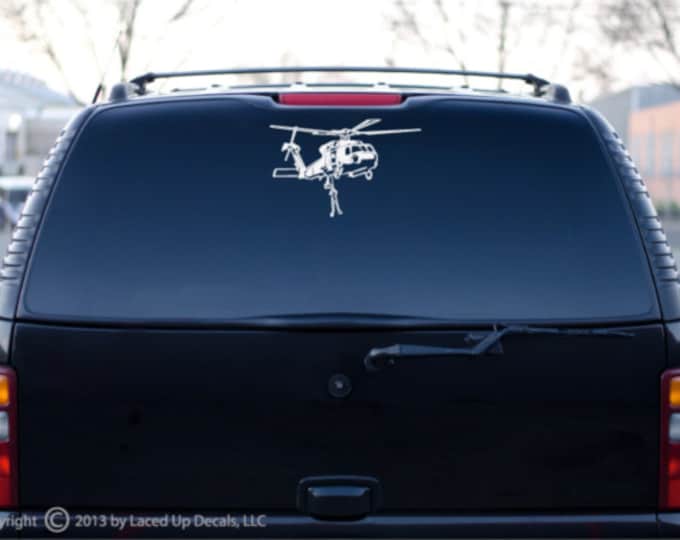 Seahawk Helicopter Rescue Big Vinyl Decal © 2013 Laced up Decals Sku ...