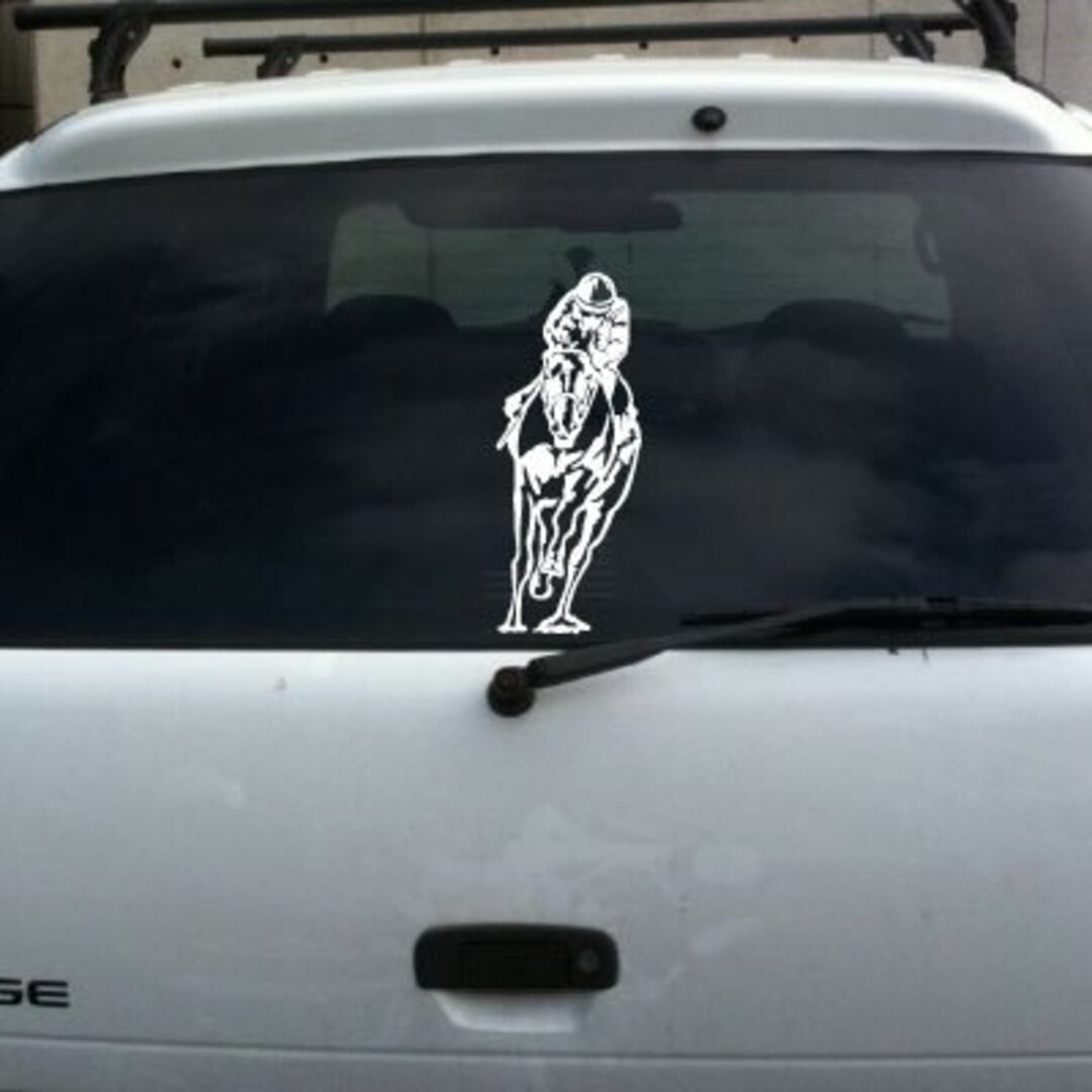 Thoroughbred Horse Racing Vinyl Decal Big © 2013 Laced up Decals Sku ...