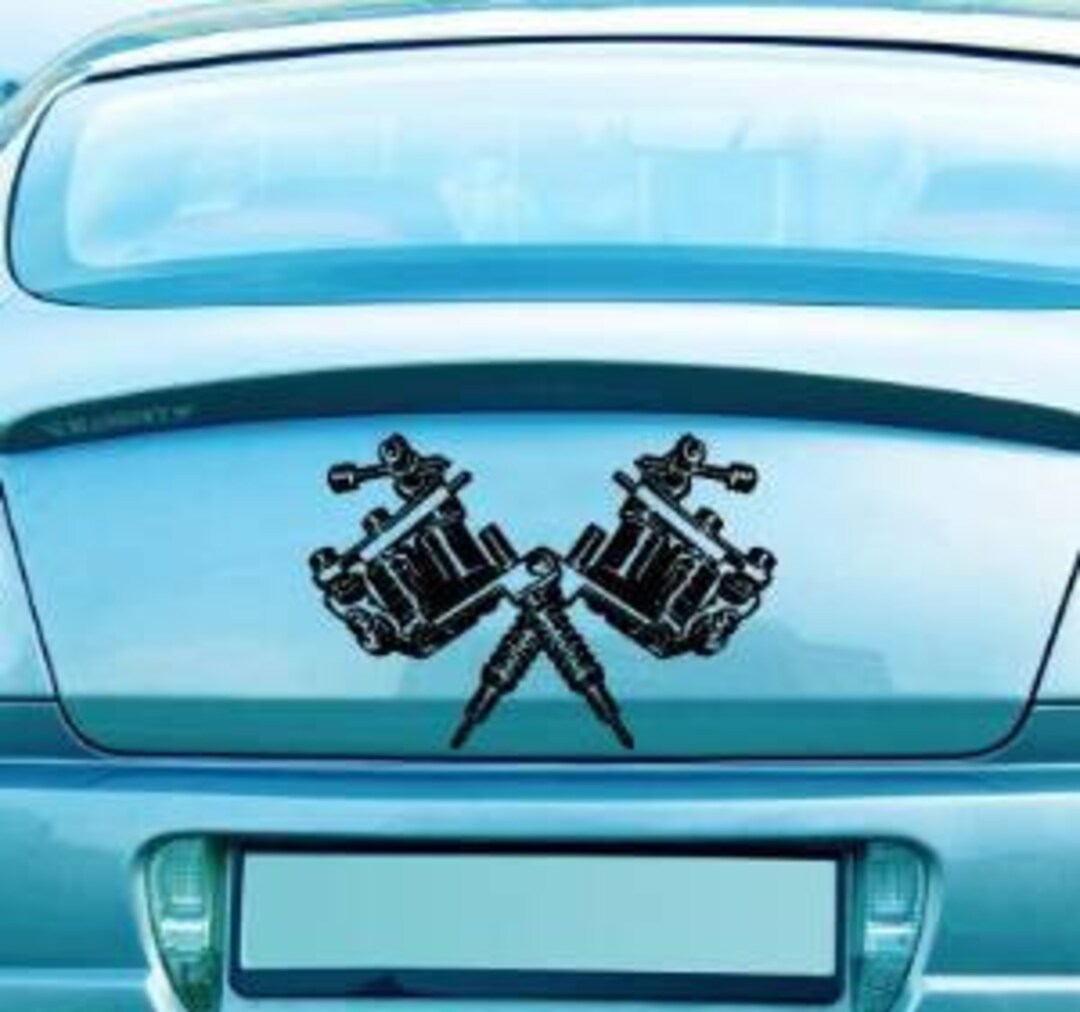 Tattoo Machine Vinyl Decal Big © 2013 Laced up Decals Sku:tattoo ...