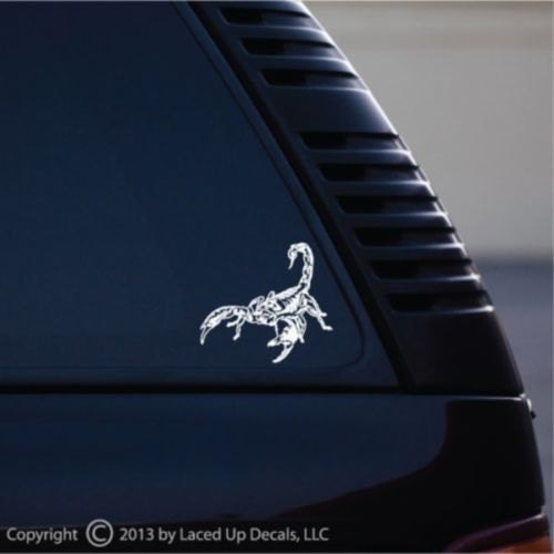 Scorpion White Vinyl Decal Sm © 2013 Laced up Decals - Etsy