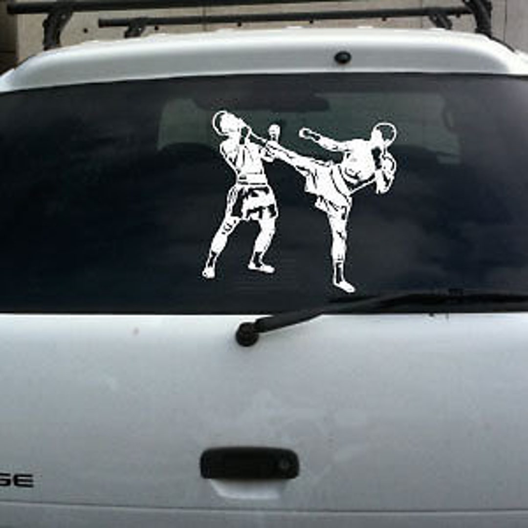 Muay Thai Kickboxing Vinyl Decal Lg © 2013 Laced up Decals Sku:muay ...