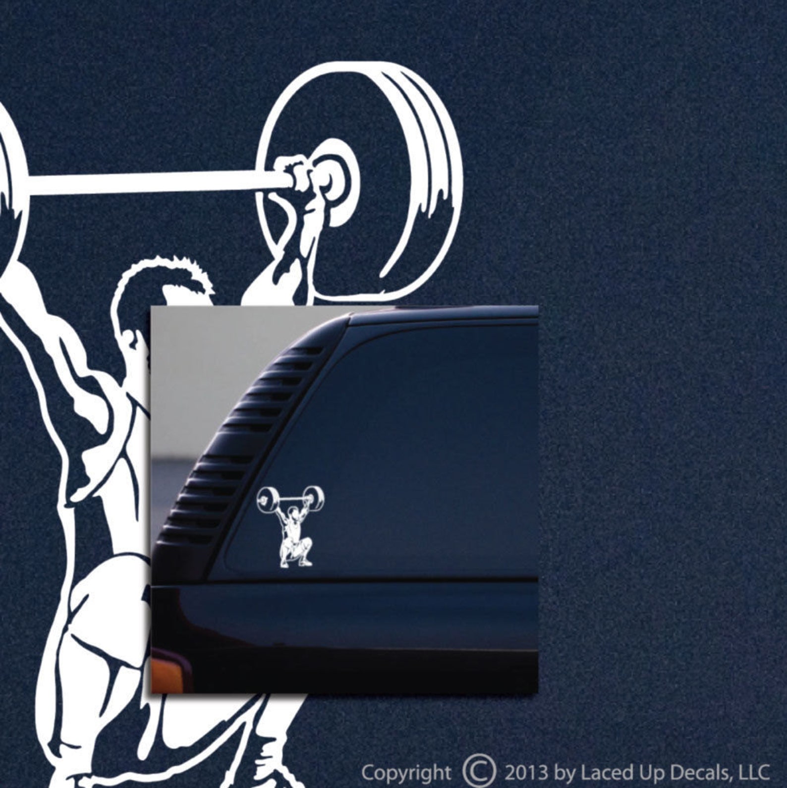 Mens Olympic Lifting Snatch Vinyl Decal Small © 2013 Laced up Decals ...