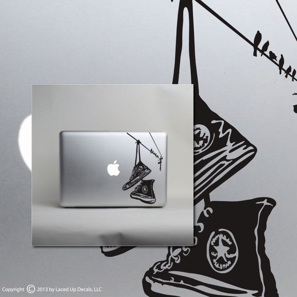 Chuck Taylors Hanging Vinyl Decal Small © Laced up Decals Sku:chucks ...