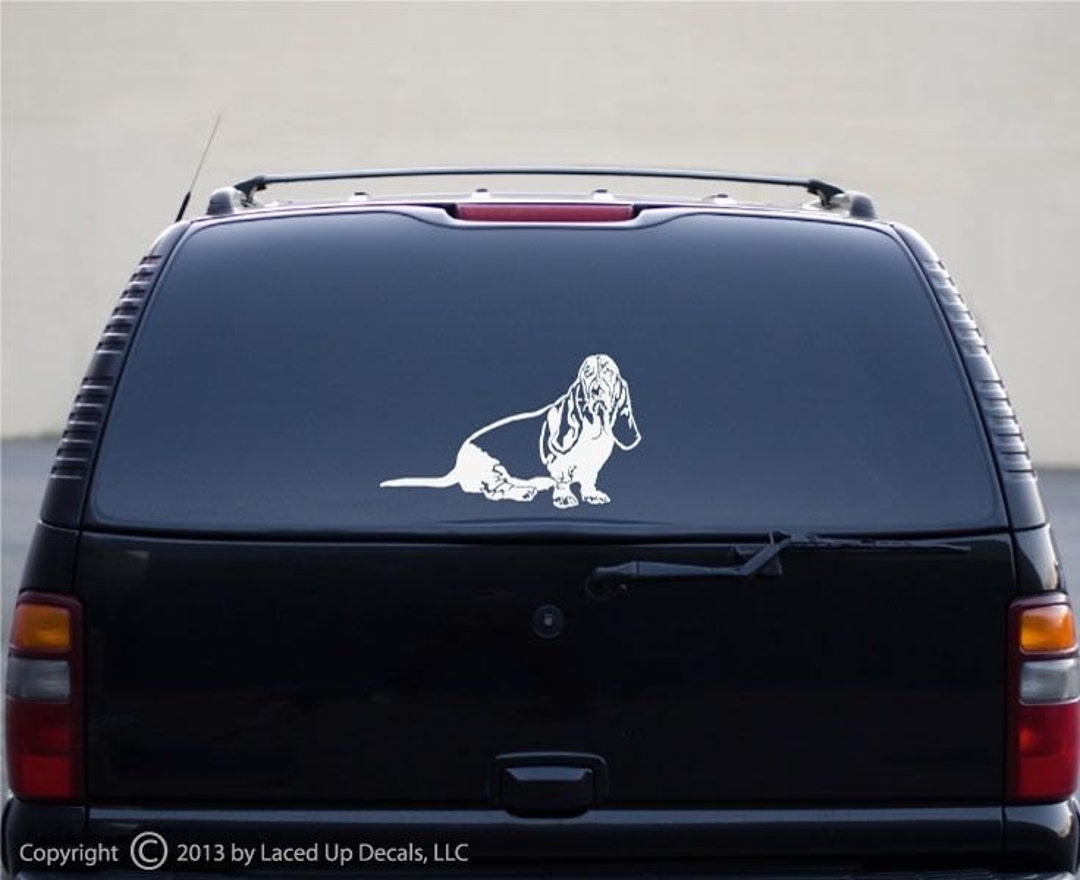 Basset Hound Dog Car Truck Vinyl Decal Sticker Small © 2013 by Laced up ...