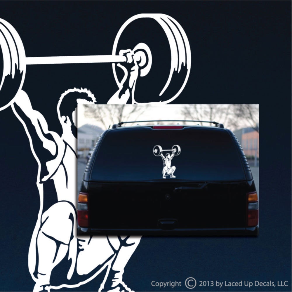 Mens Olympic Lifting Snatch Vinyl Decal Large © 2013 Laced up | Etsy
