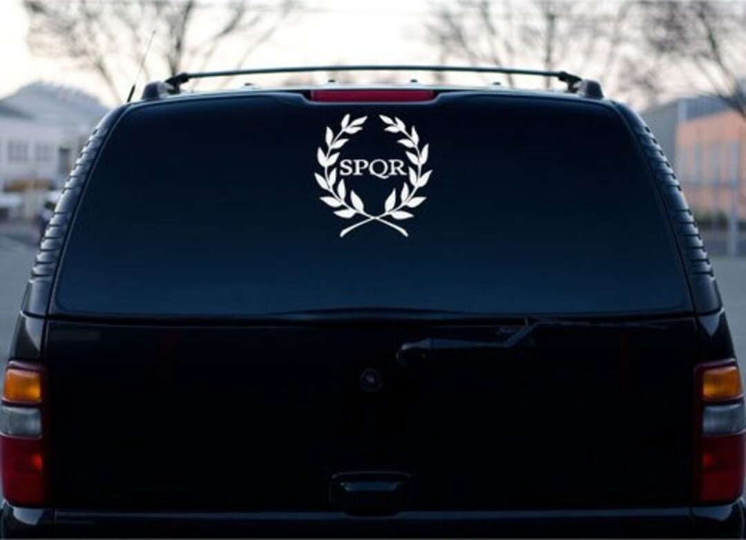 SPQR Coat of Arms Vinyl Decal Large © 2013 Laced up Decals SKU:XO-PP0P ...