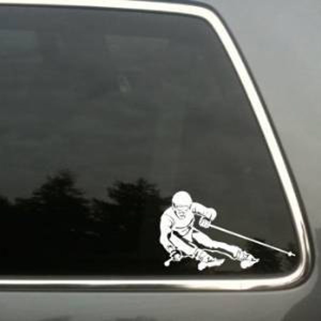 Giant Slalom Skiing Vinyl Decal Small © Laced up Decals Sku:giant ...