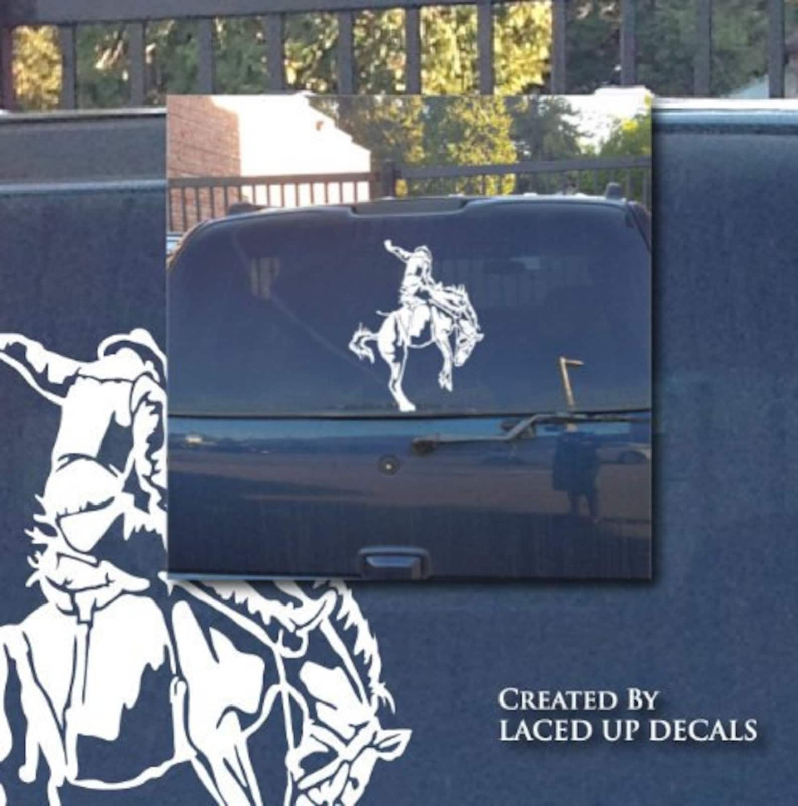 Bronc Riding Vinyl Decal Big © 2013 Laced up Decals Sku:bronc Riding ...