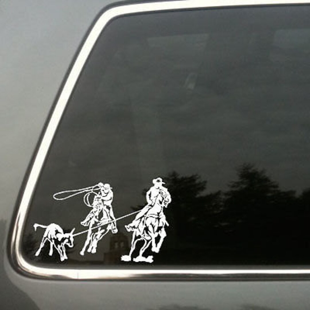 Team Calf Roping Vinyl Decal Sm © 2013 Laced up Decals Sku:team Calf ...