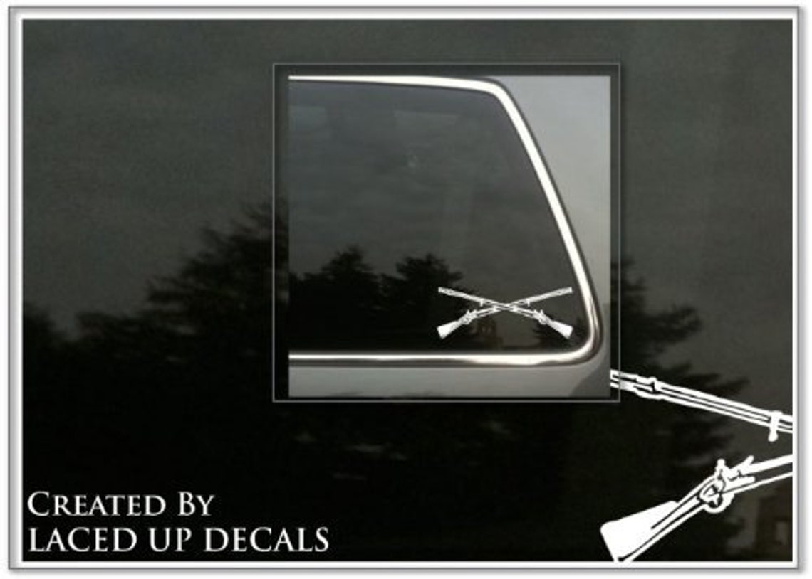 US Army Infantry Crossed Rifles Insignia Vinyl Decal Small © - Etsy