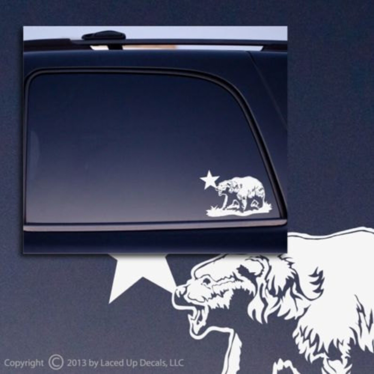 Norcal California Flag Decal Sticker Small © 2013 Laced up | Etsy