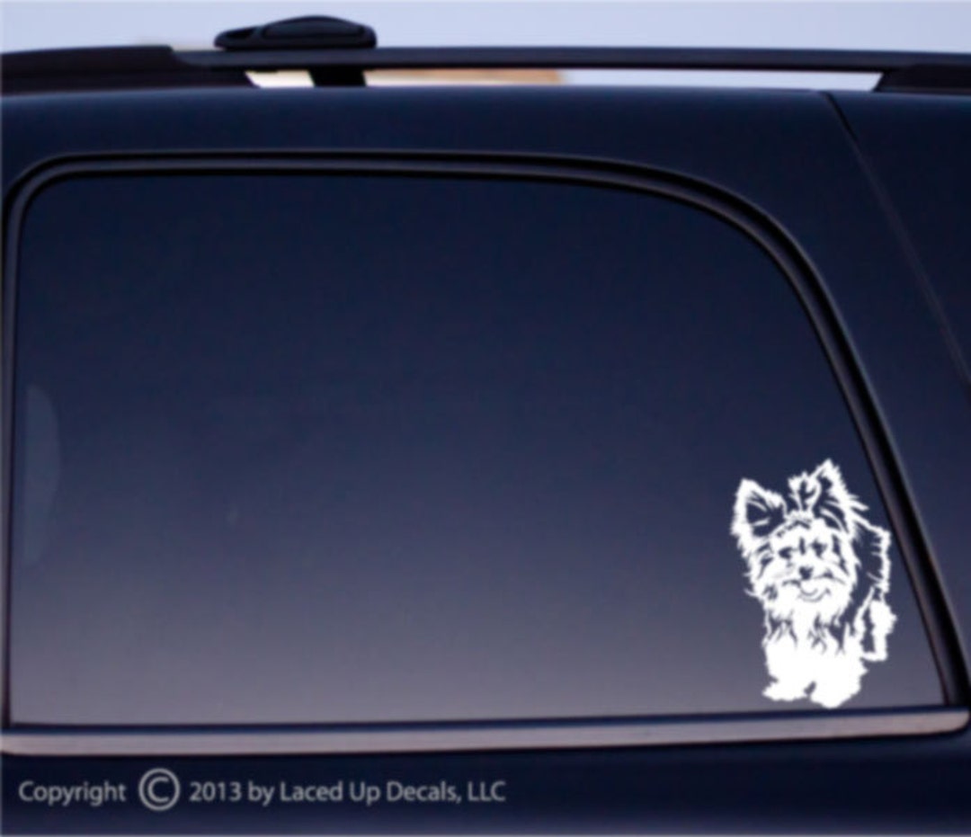 Yorkshire Terrier Dog Vinyl Decal Small © 2013 by Laced up Decals Sku ...