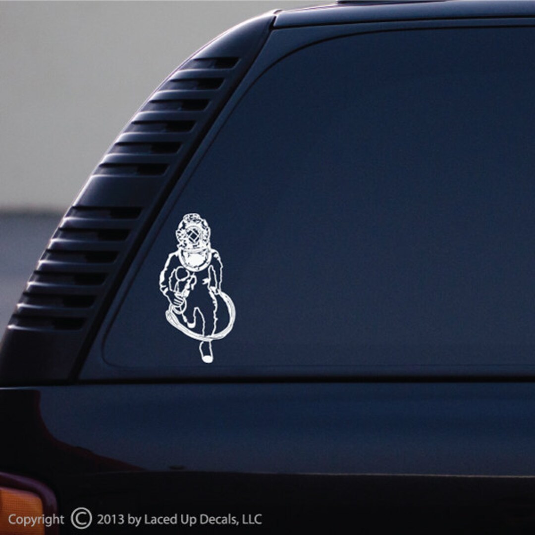 Commercial Diver Full Vinyl Decal Small © Laced up Decals Sku ...