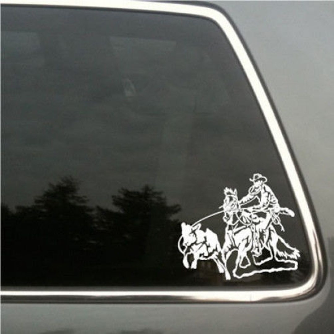 Calf Roping Vinyl Decal Sm © 2013 Laced up Decals Sku:calf Roping Small ...