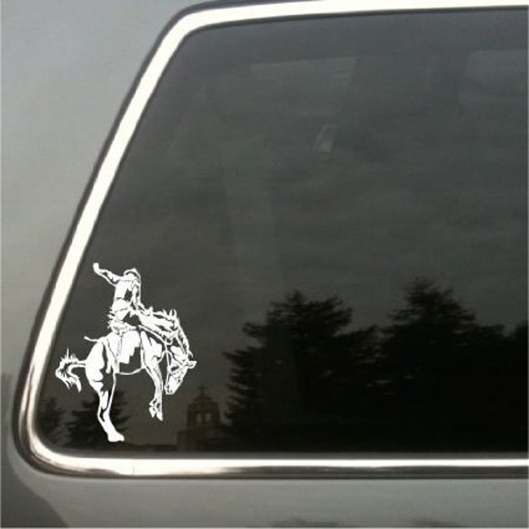 Bronc Riding Vinyl Decal © 2013 Laced up Decals Sku:bronc Riding Vinyl ...