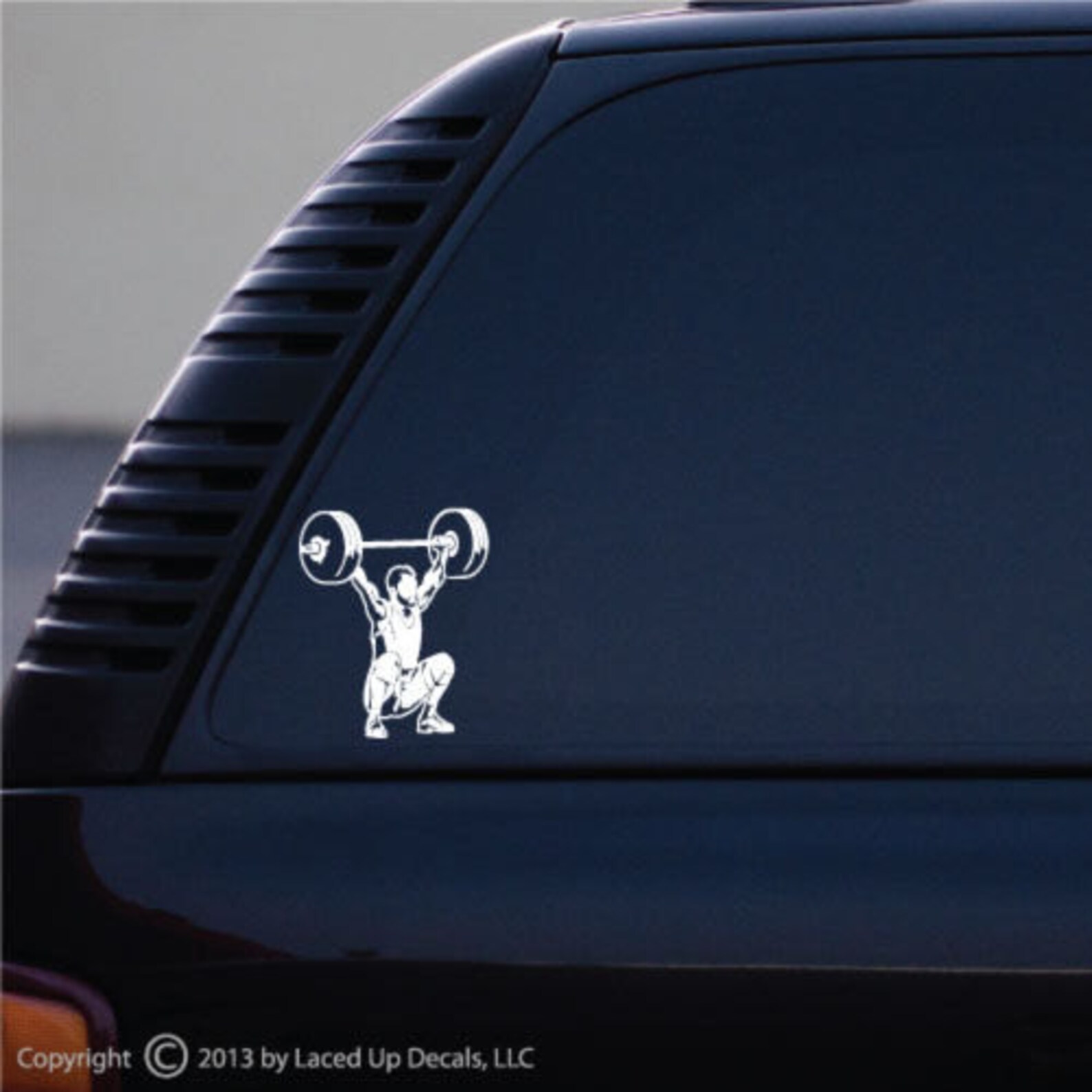 Mens Olympic Lifting Snatch Vinyl Decal Small © 2013 Laced up Decals ...