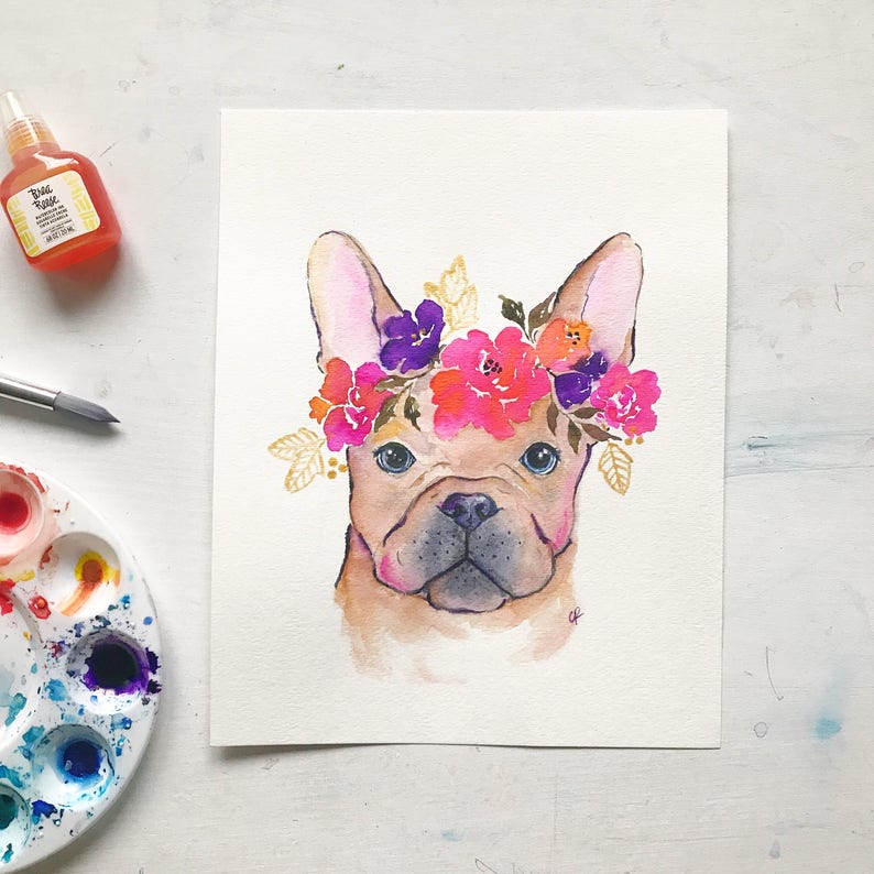 Frenchie Print Frenchie Wall Art DIGITAL DOWNLOAD French | Etsy