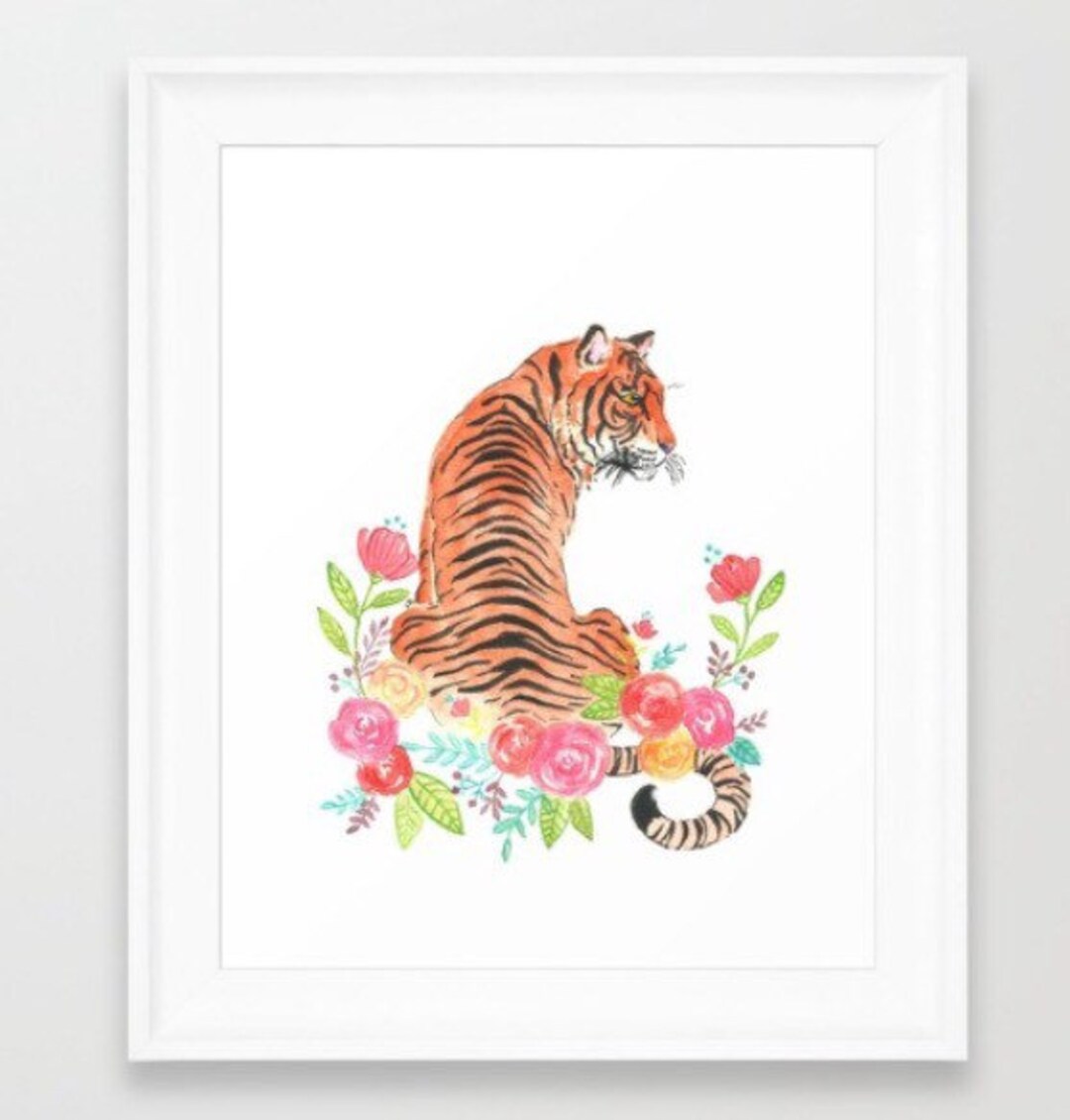 Tiger Print - Tiger Printable - Nursery Printable - Tiger Watercolor ...