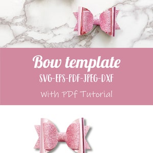 Mini Bow Svg, Girl Bow Template, Pdf Pattern Bow, Svg Bow Template - Etsy