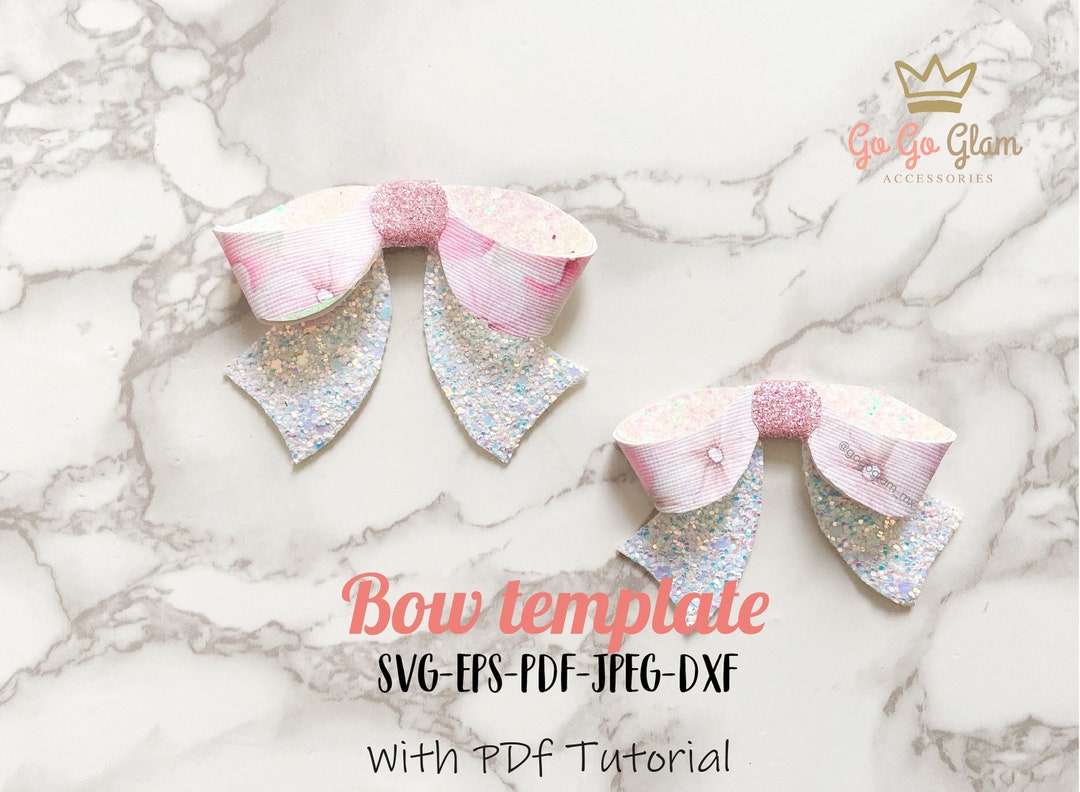 Bow Template SVG, Pattern Bow Cutting Machine, Pdf Diy Bow - Etsy