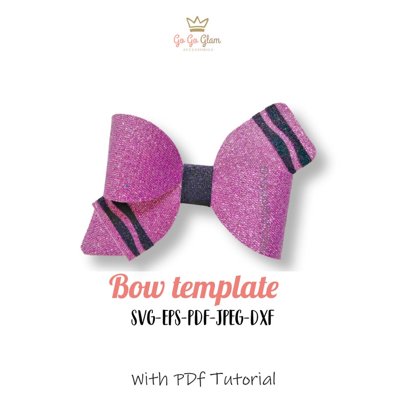 Crayon Bow Svg Crayon Bow Template Back to School Svg Bow - Etsy