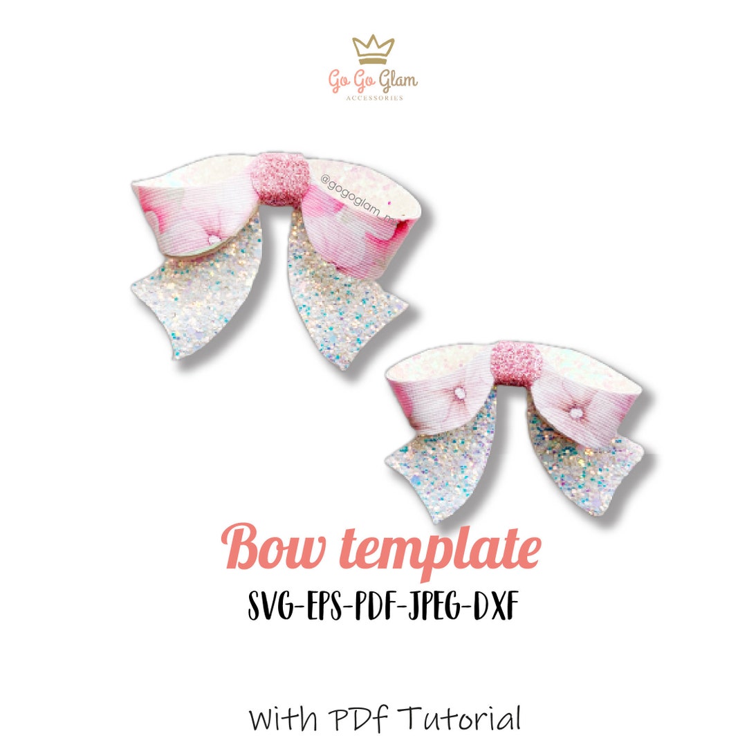 Bow Template SVG, Pattern Bow Cutting Machine, Pdf Diy Bow - Etsy
