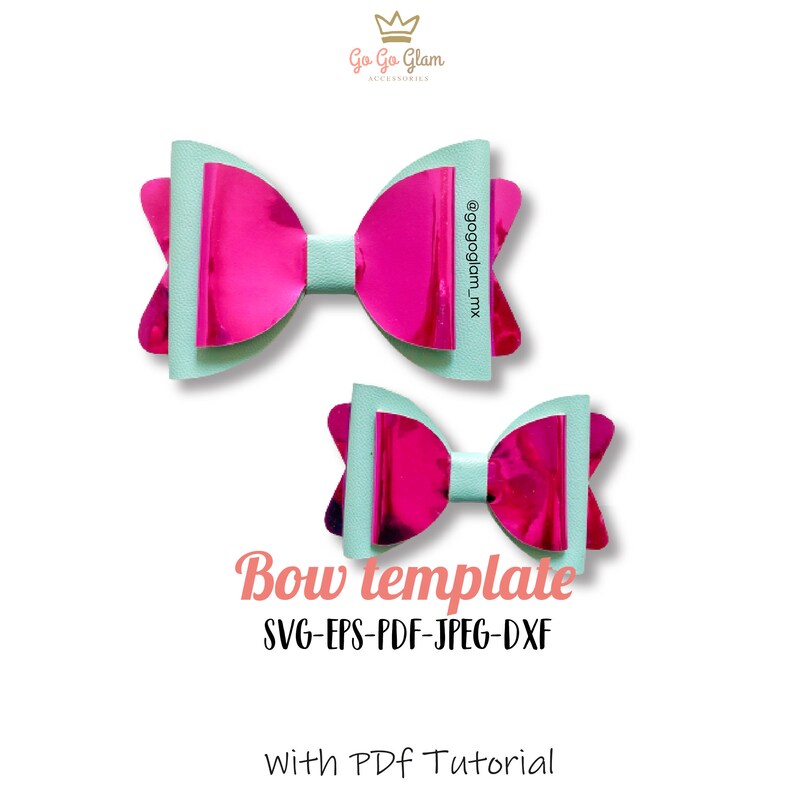 Digital bow template svg bow template digital bow for cricut | Etsy