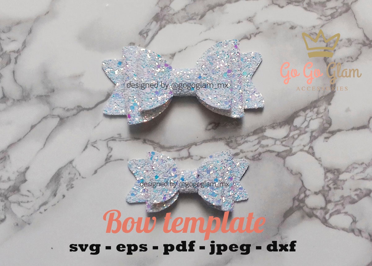 Mini bow template / SVG bow template / pdf bow template / | Etsy