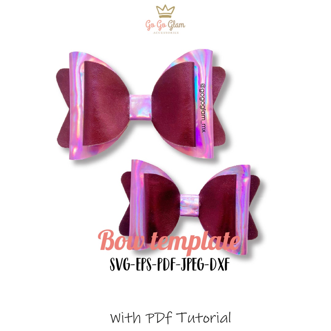 Maxi Bow Template, Bow File Cricut, Diy Bow Pattern, Cut File Bow Girl ...