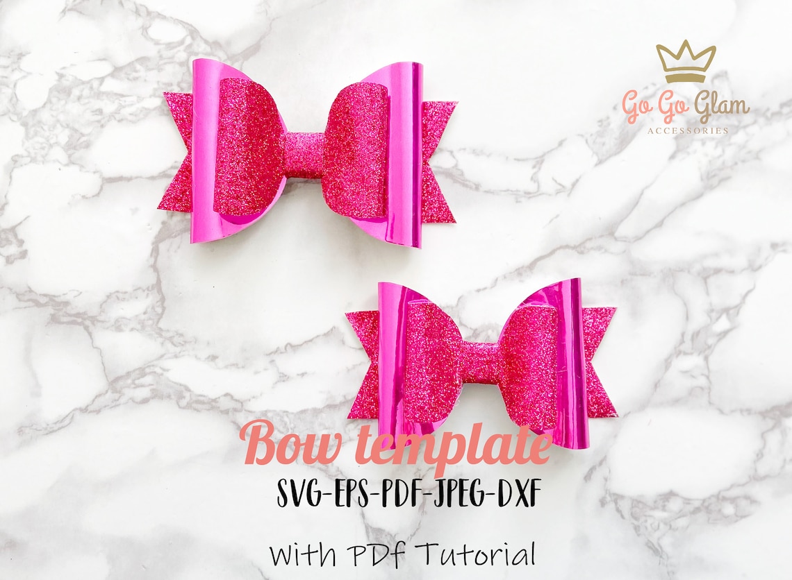 Girl Mini Bow Template Svg Template Cricut Bow Template Pdf - Etsy