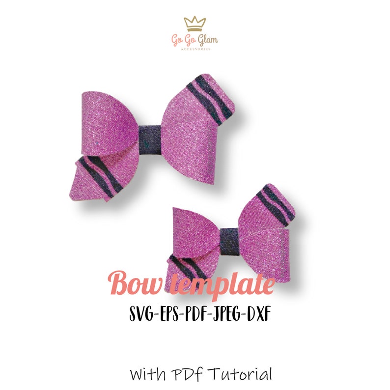 Crayon Bow Svg Crayon Bow Template Back to School Svg Bow - Etsy
