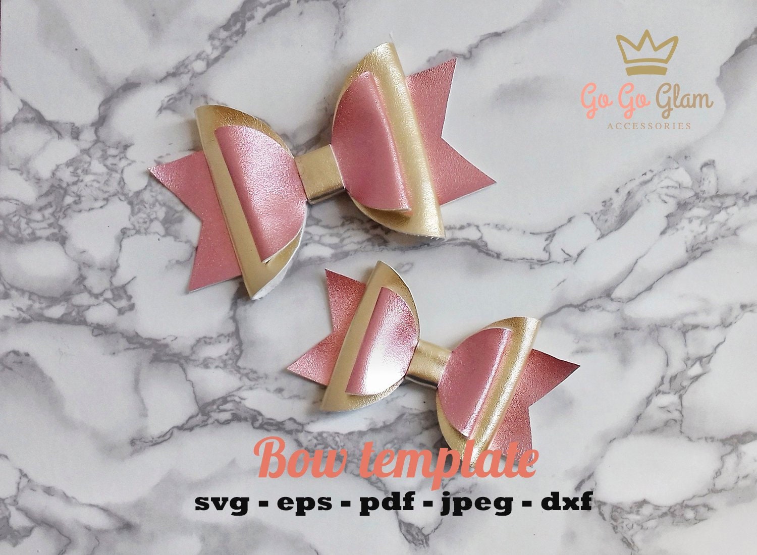 SVG bow template / PDF bow pattern / diy svg bow template | Etsy