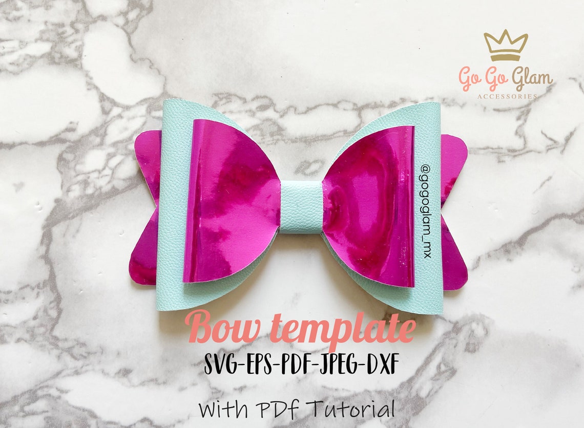 Digital bow template svg bow template digital bow for cricut | Etsy