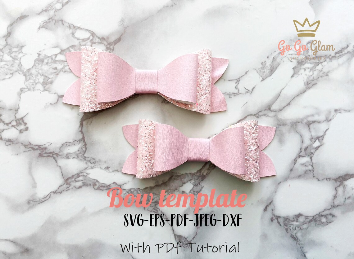 SVG Large Bow Pdf Pattern Bow Large Bow Die Cut Cut File - Etsy