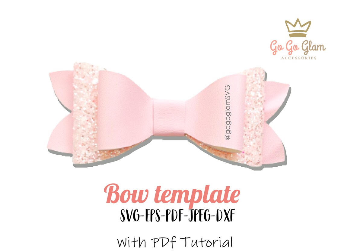 SVG Large Bow Pdf Pattern Bow Large Bow Die Cut Cut File - Etsy