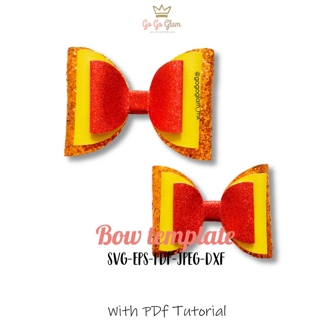Svg Bow Template, Pdf Pattern Bow, Cutting Machine Bow, Pdf Cut Bow ...