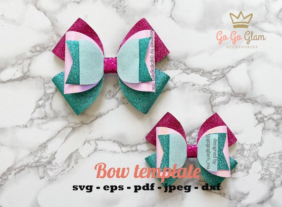Svg Bow Template Pdf Bow File Bow Cutting File - Etsy
