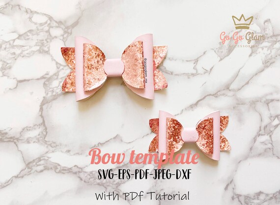 Svg Mini Bow Template Digital Bow Template DIY Bow Template | Etsy