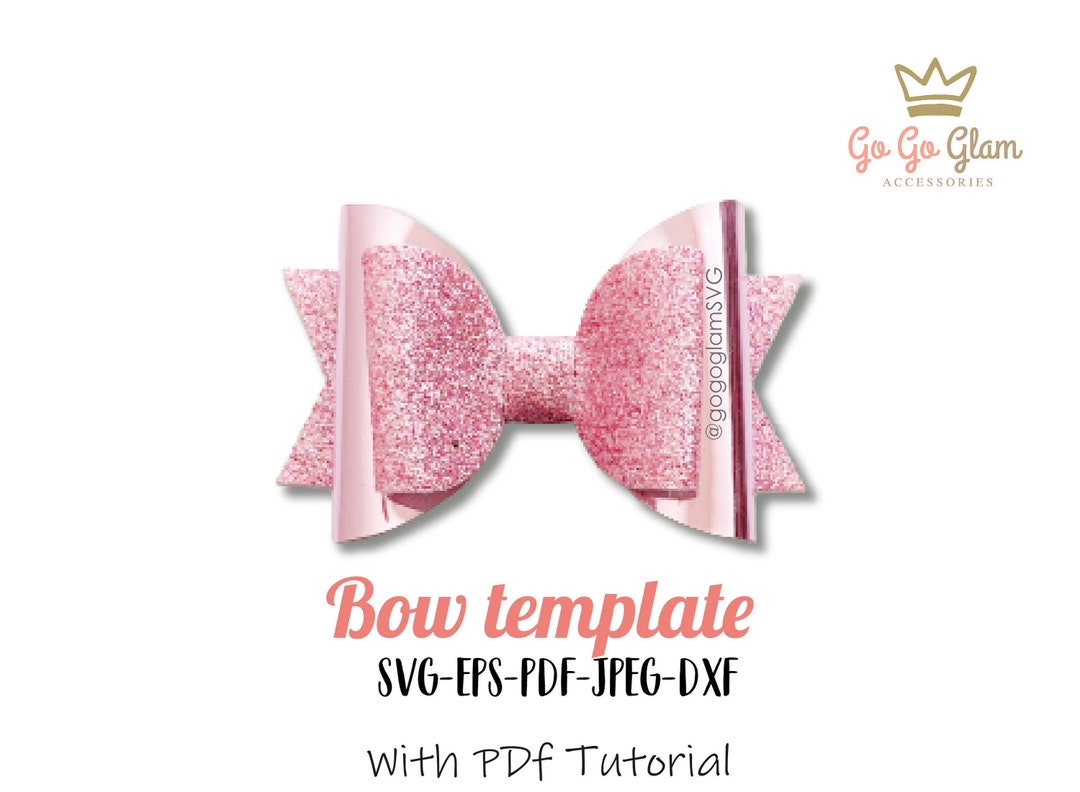 Mini Bow Svg, Girl Bow Template, Pdf Pattern Bow, Svg Bow Template - Etsy