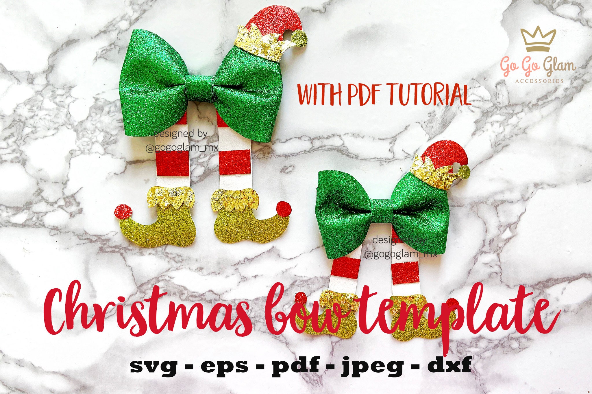 Patron moño elfo molde lazo navidad duende svg molde lazo - Etsy México