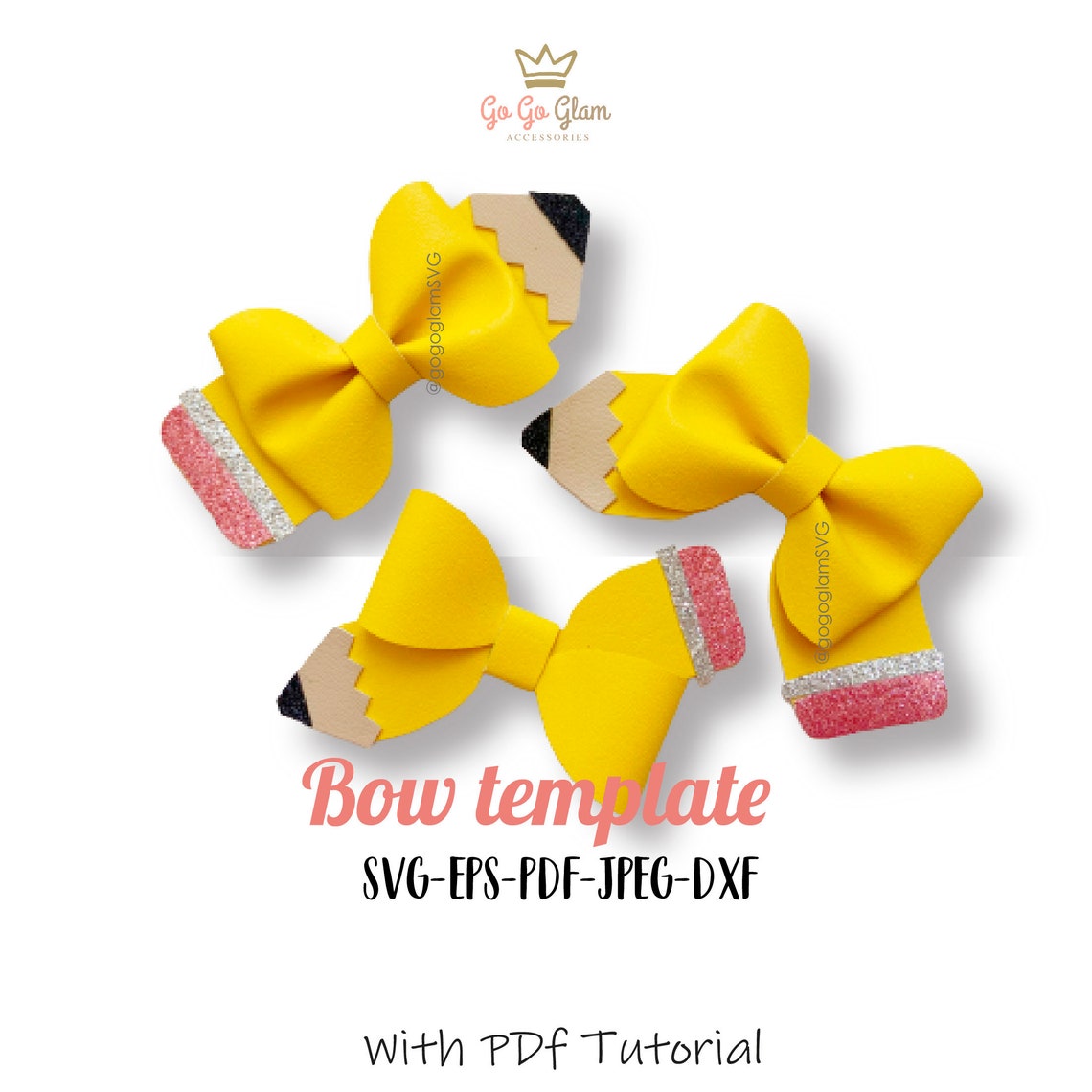 Pencil Bow Bundle Svg Bow Bundle Back to School Bow Files - Etsy