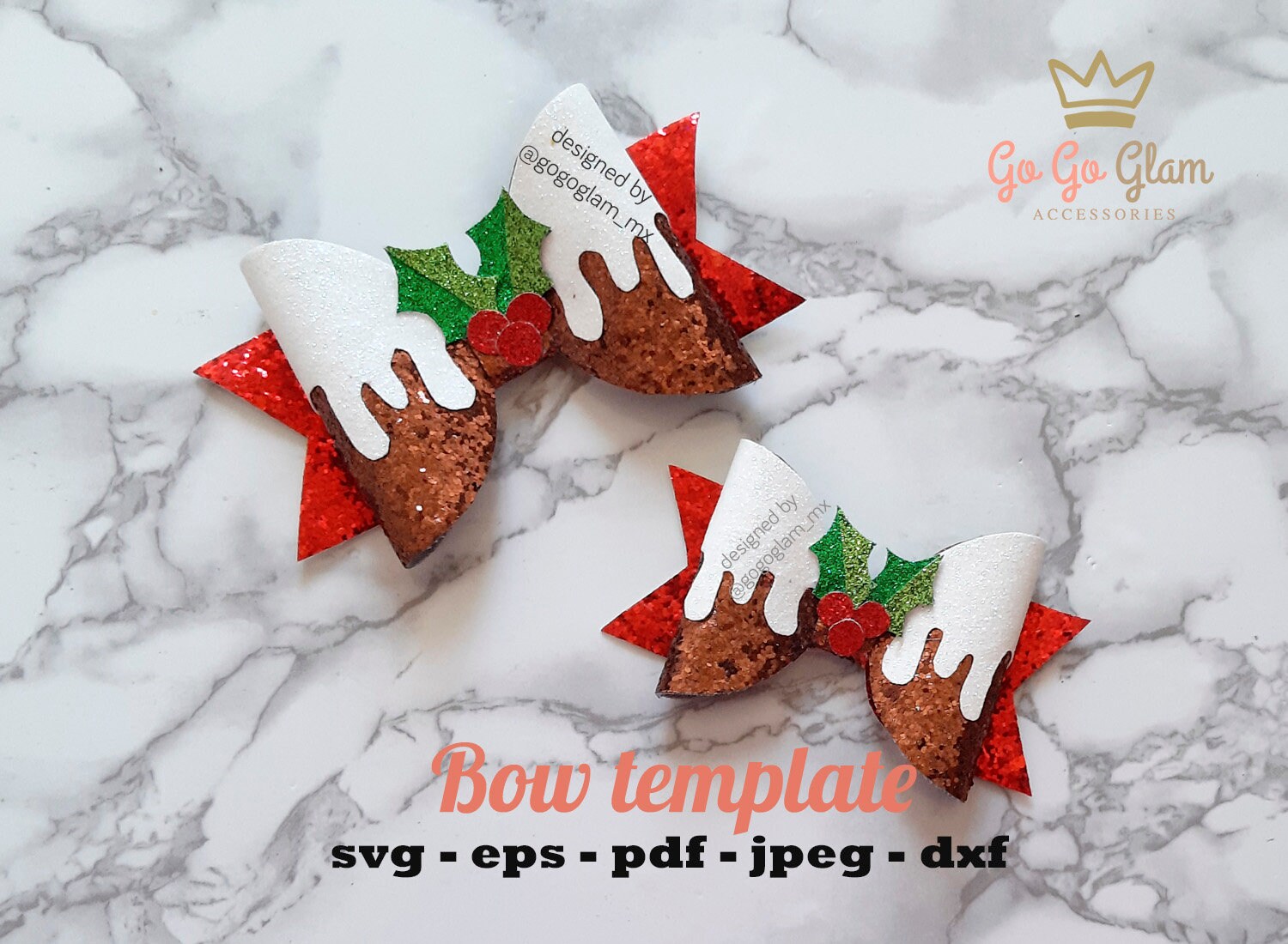 Svg christmas bow svg bow template cricut christmas bow | Etsy
