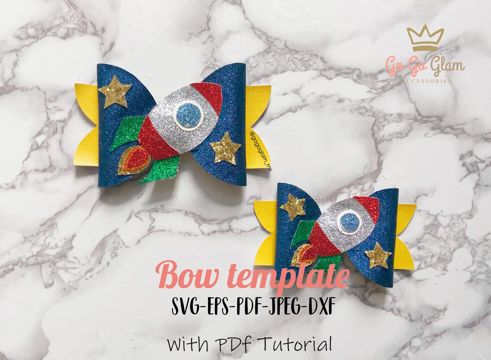 Space Bow Svg Digital Bow Template Diy Bow Cricut Spaceship - Etsy