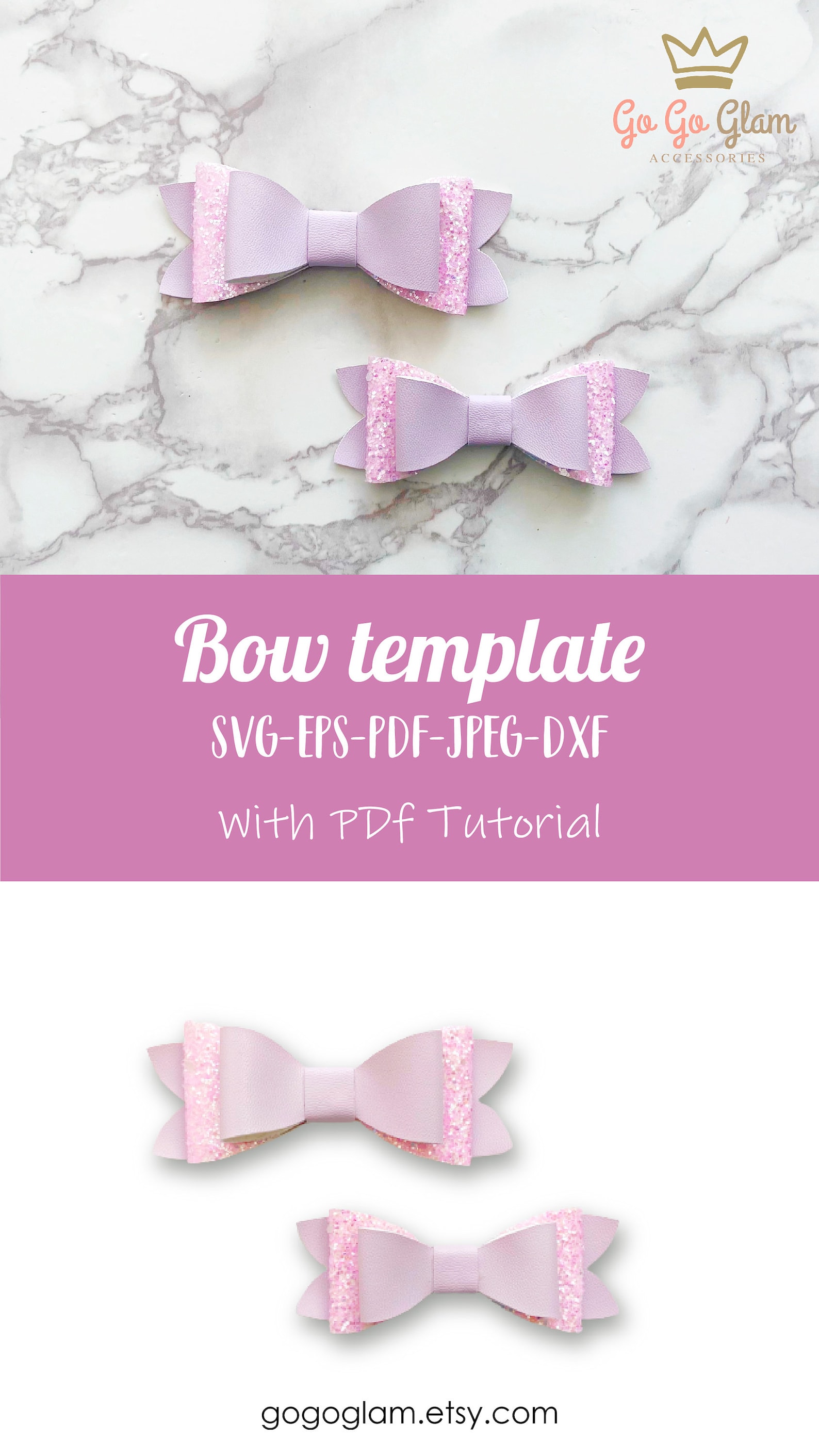 Svg Bow Template Pdf Diy Bow Bow Template SVG Pattern Pdf - Etsy