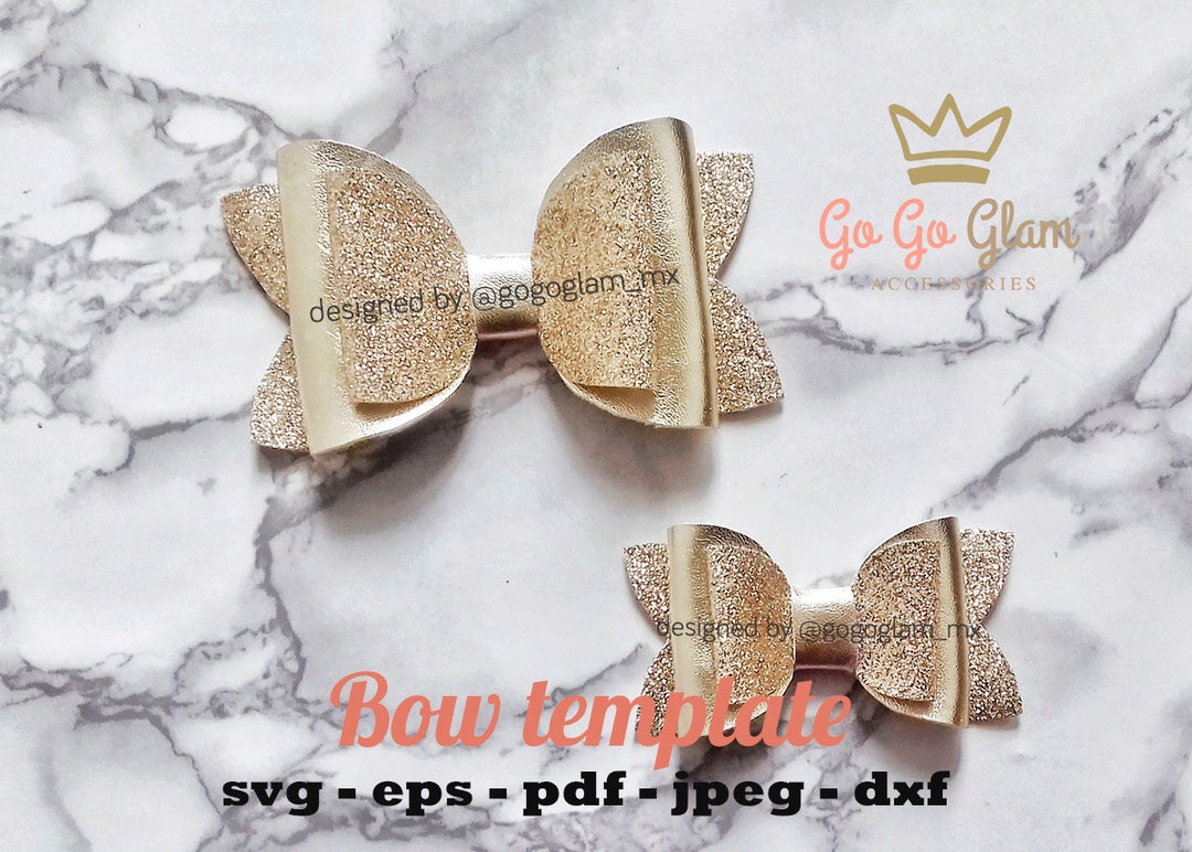 Mini Bow SVG Template / Pattern PDF Digital SVG / Hairbow Templates for ...