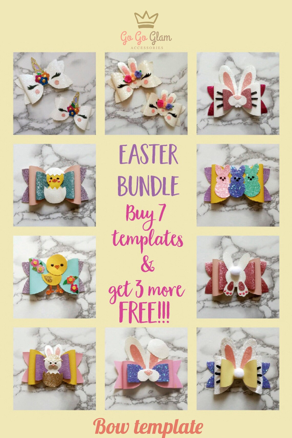 Bow Templates Bundle Easter Svg Bows Bow Template Cricut - Etsy