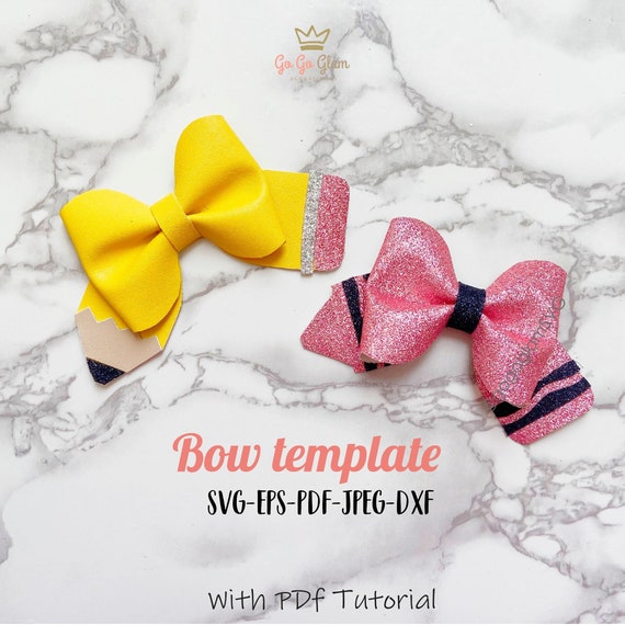 Back to School Bow Bundle Crayon Pencil Bow Svg Eps Pdf Svg - Etsy