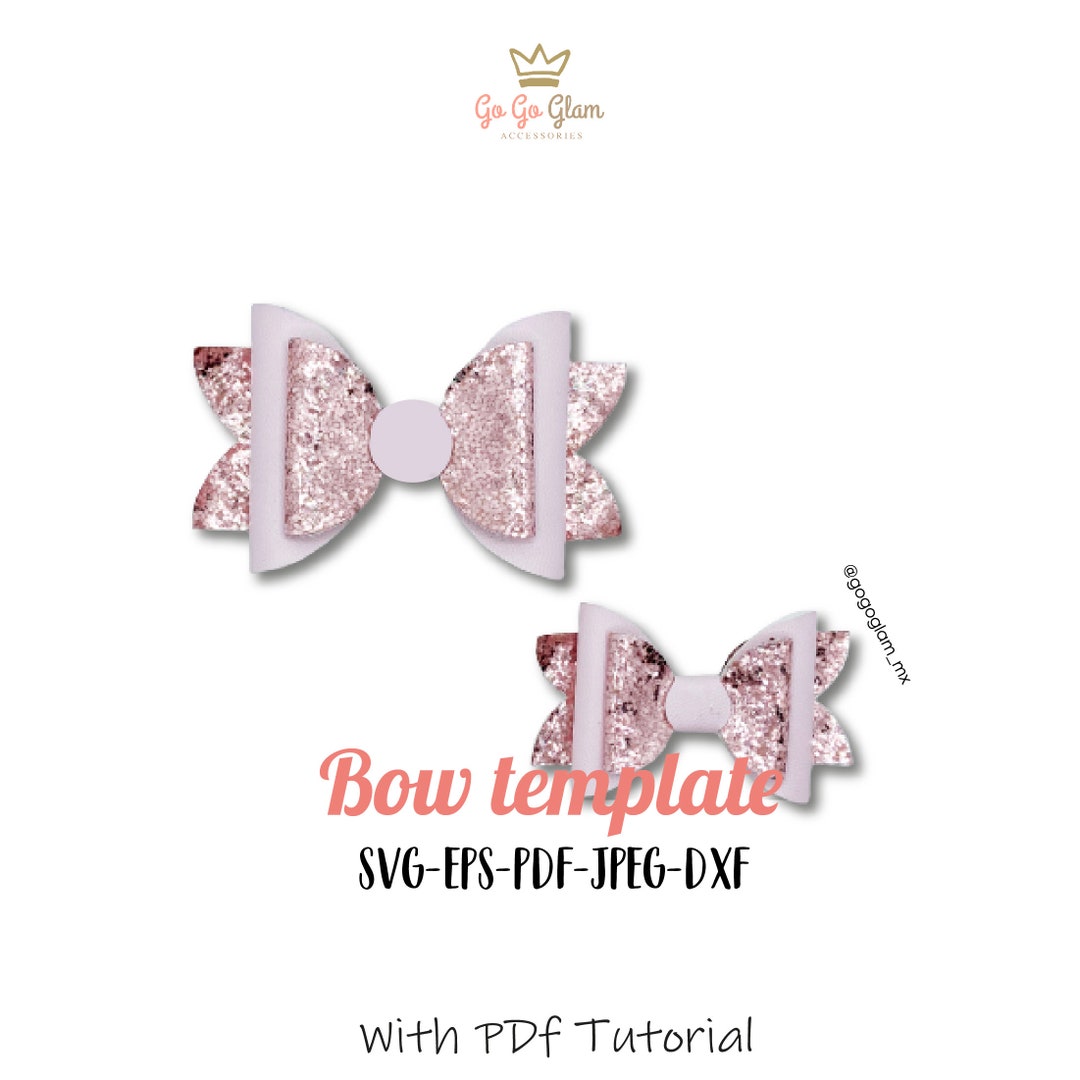 Svg Mini Bow Template, Digital Bow Template, DIY Bow Template, PDF Bow ...