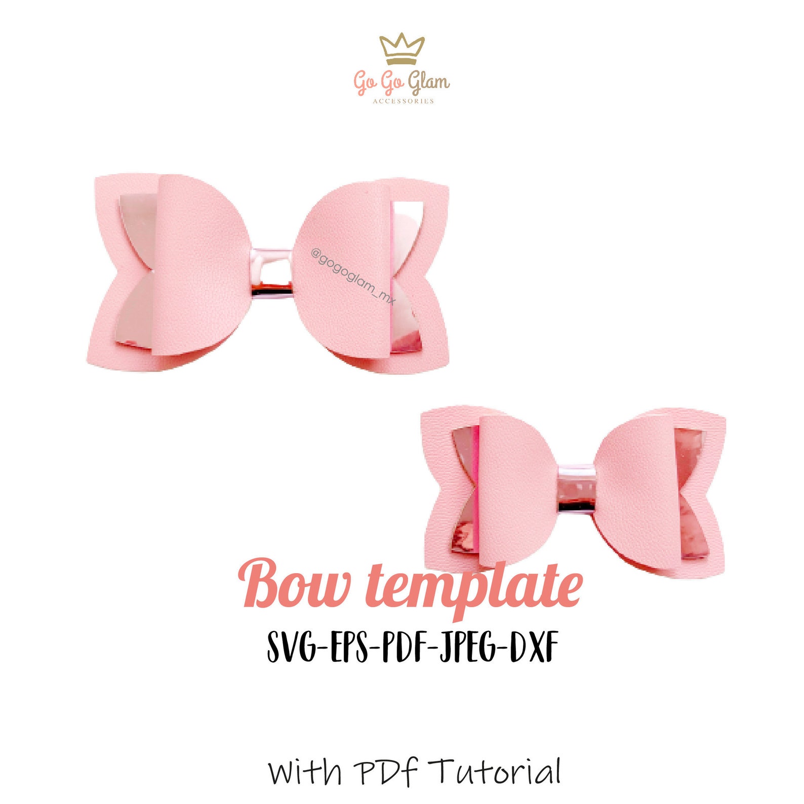 Girl Bow Template Svg Bow Template Girl Bow Pdf Cutting - Etsy